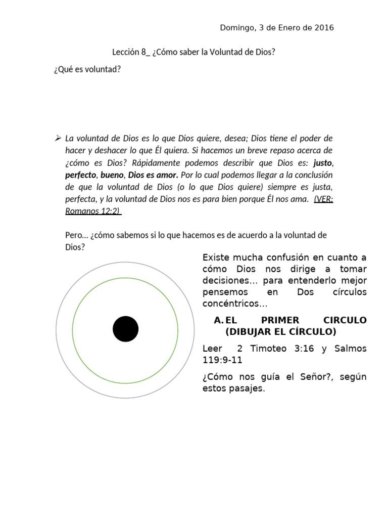 Lección 8 - Como Saber La Voluntad de Dios. (Presbiteriano) | PDF | Dios | Biblia
