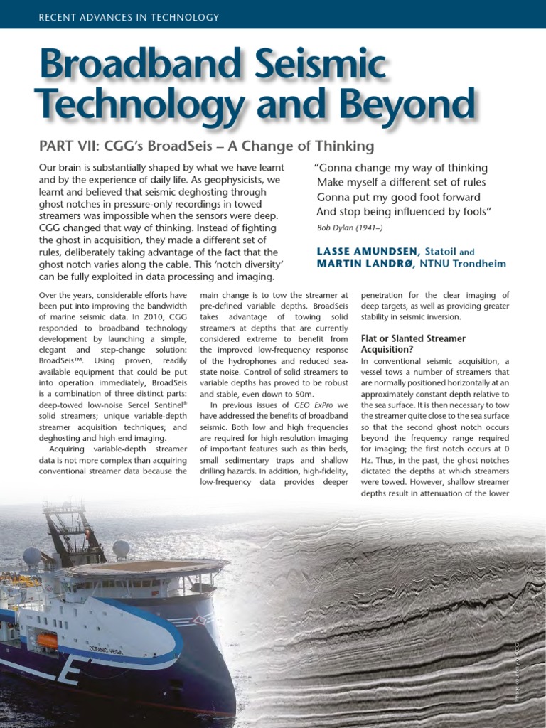 Broadband Seismic | Reflection Seismology | Telecommunications Engineering