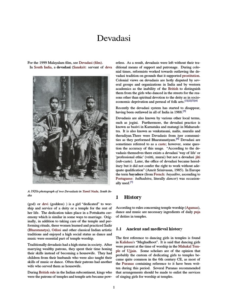 Devadasi | PDF | Religion And Belief