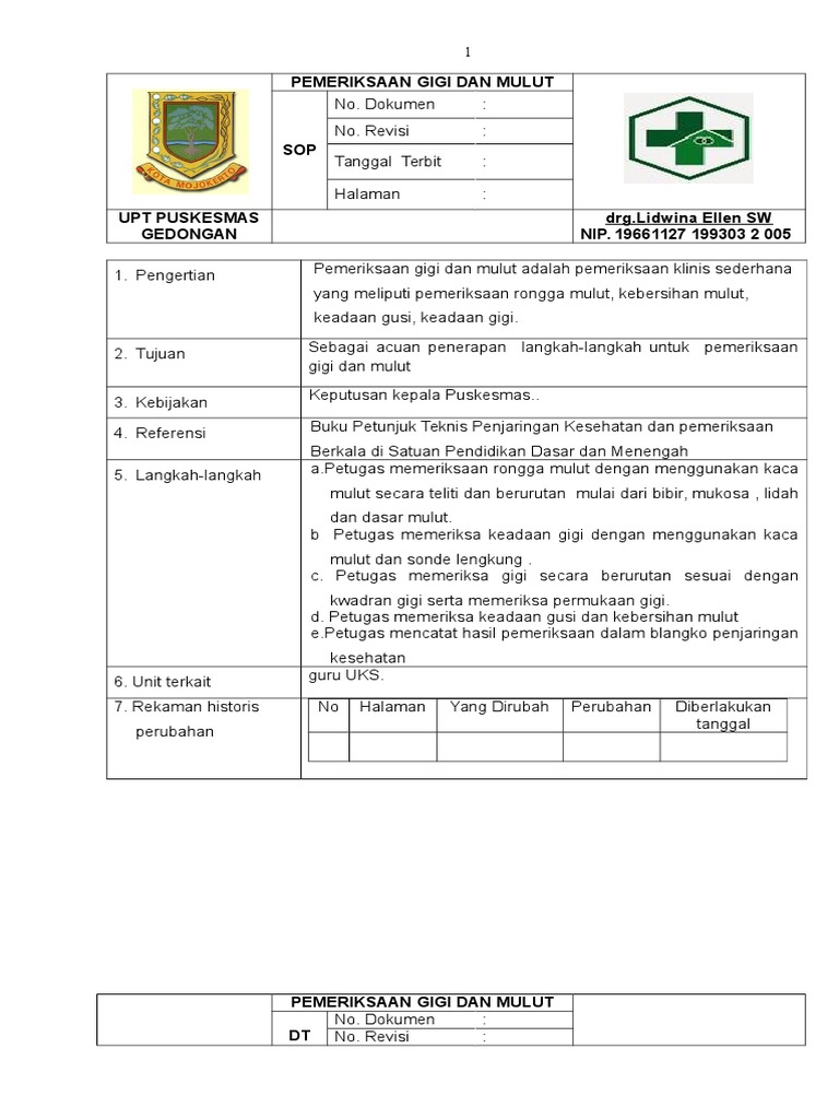 Sop Pemeriksaan Gilut | PDF