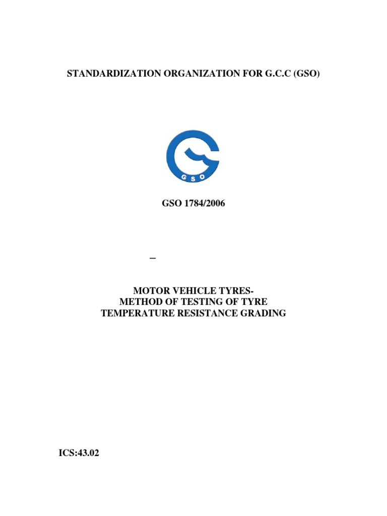 Standar GSO | PDF | Tire | Manufactured Goods