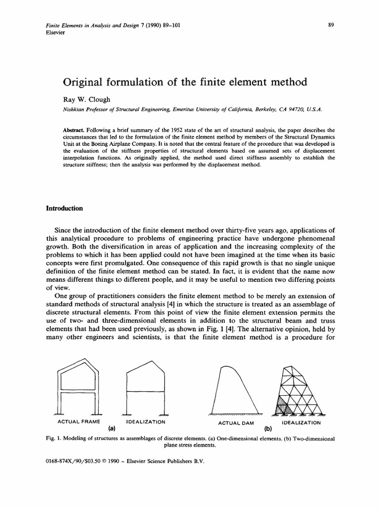 Original Formulation of The Finite Element Method: Finite Elements in ...