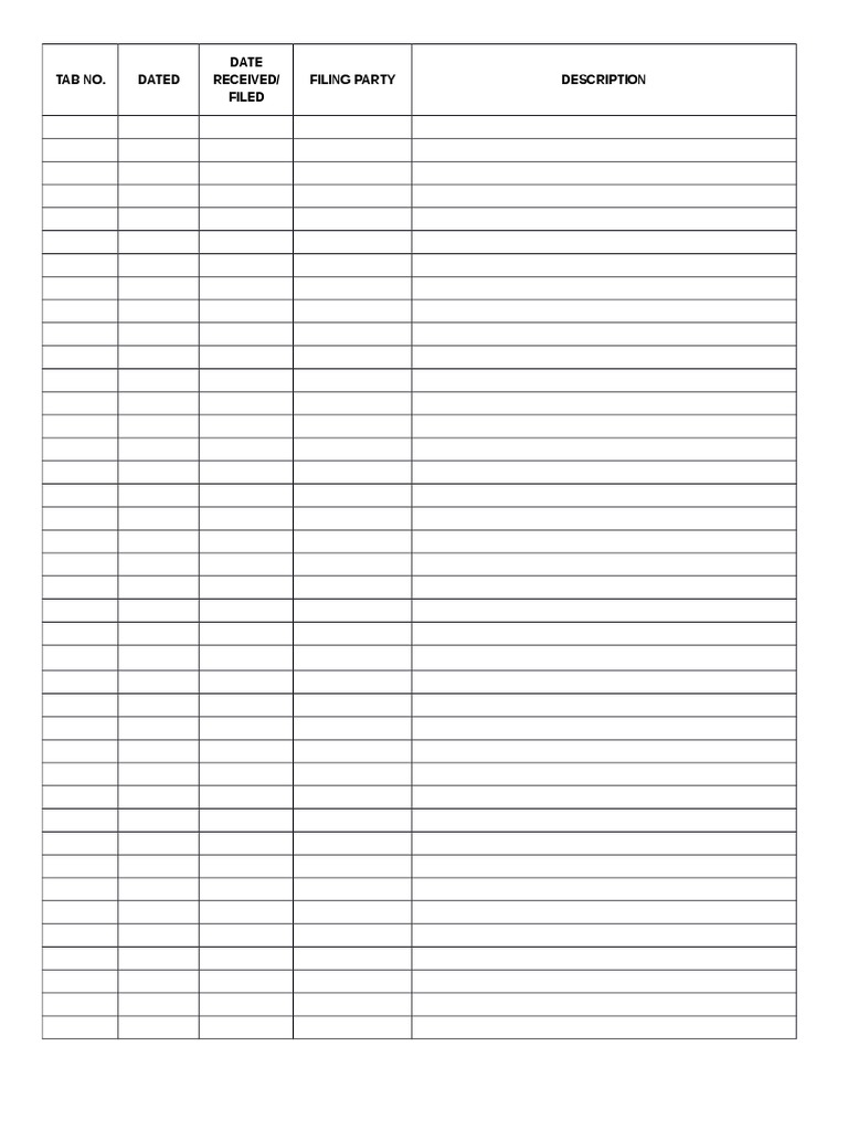 Filing Party Document Overview | PDF