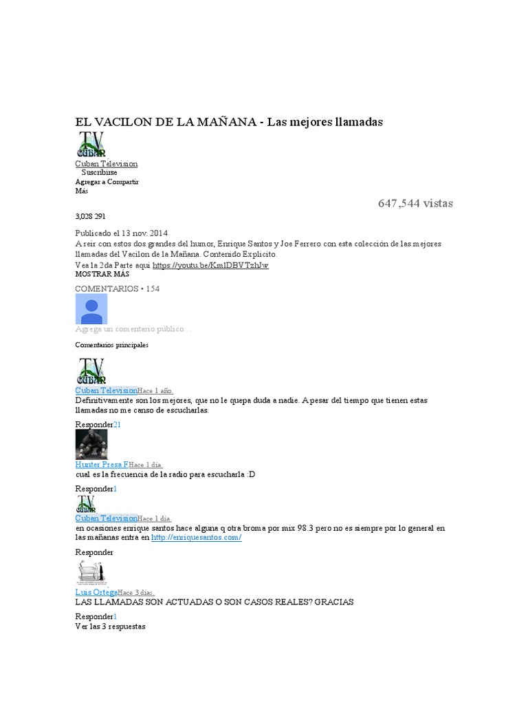 Mejores Llamadas del Vacilón | PDF | Science | Tecnología (general)