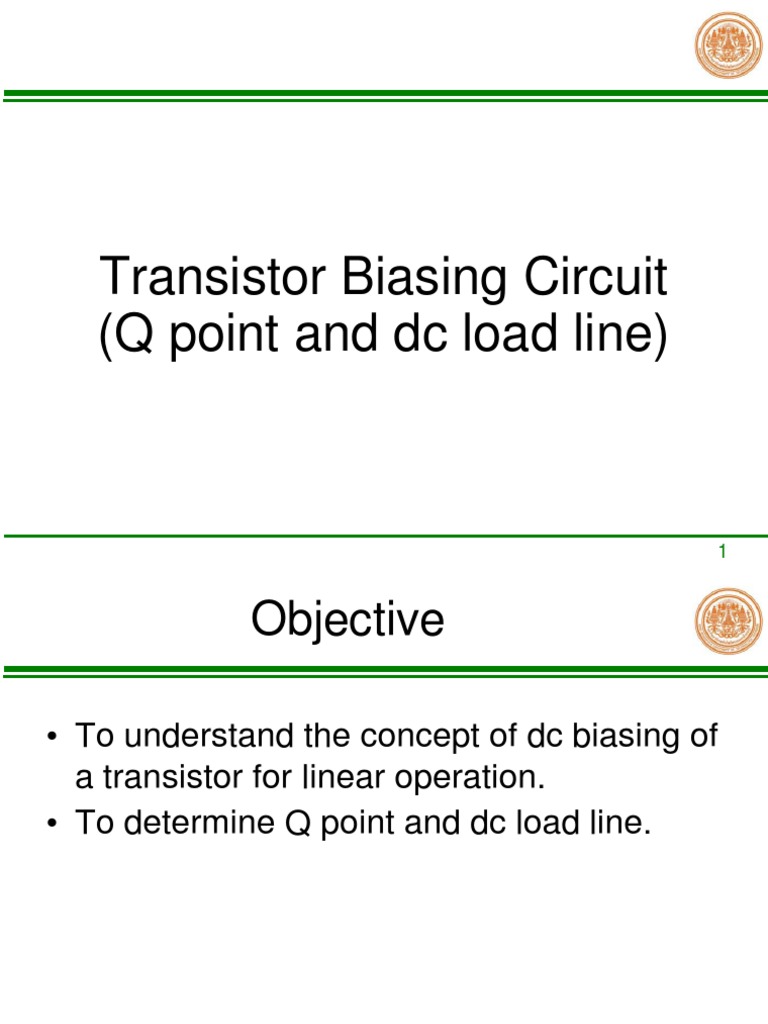 Transistor Biasing Basics | PDF | Amplifier | Electromagnetism