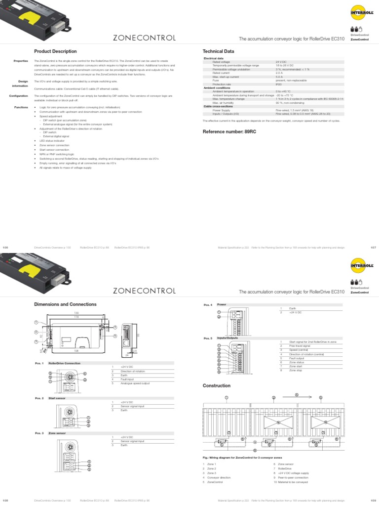 Interroll Zone Control Card | PDF | Switch | Direct Current