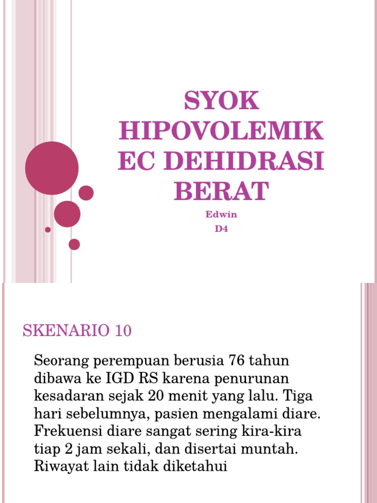 Syok Hipovolemik | PDF