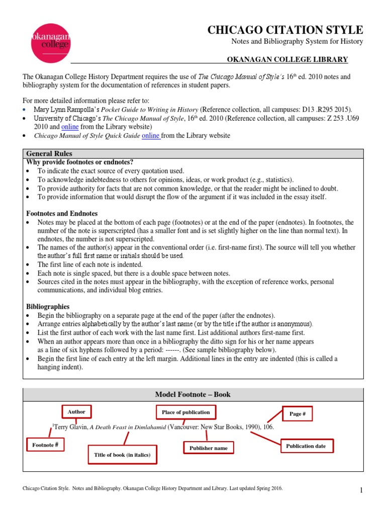 Chicago Manual of Style | PDF | Note (Typography) | Citation
