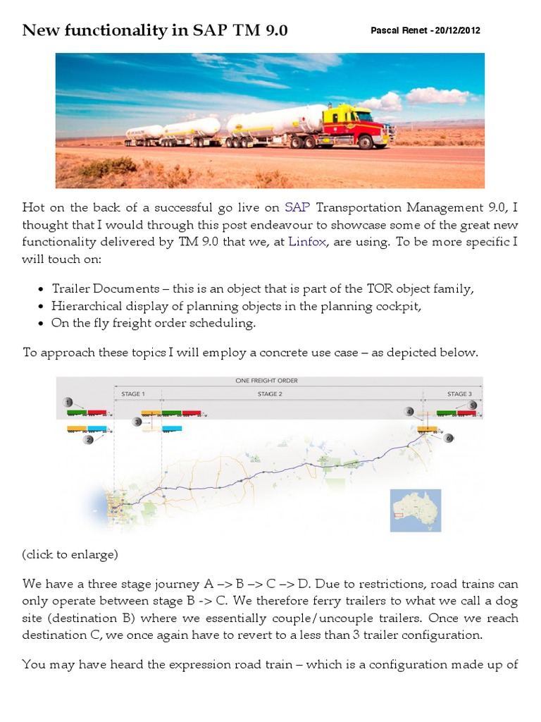 New Functionality in SAP TM 9.0 PR | PDF | Trailer (Vehicle) | Cargo