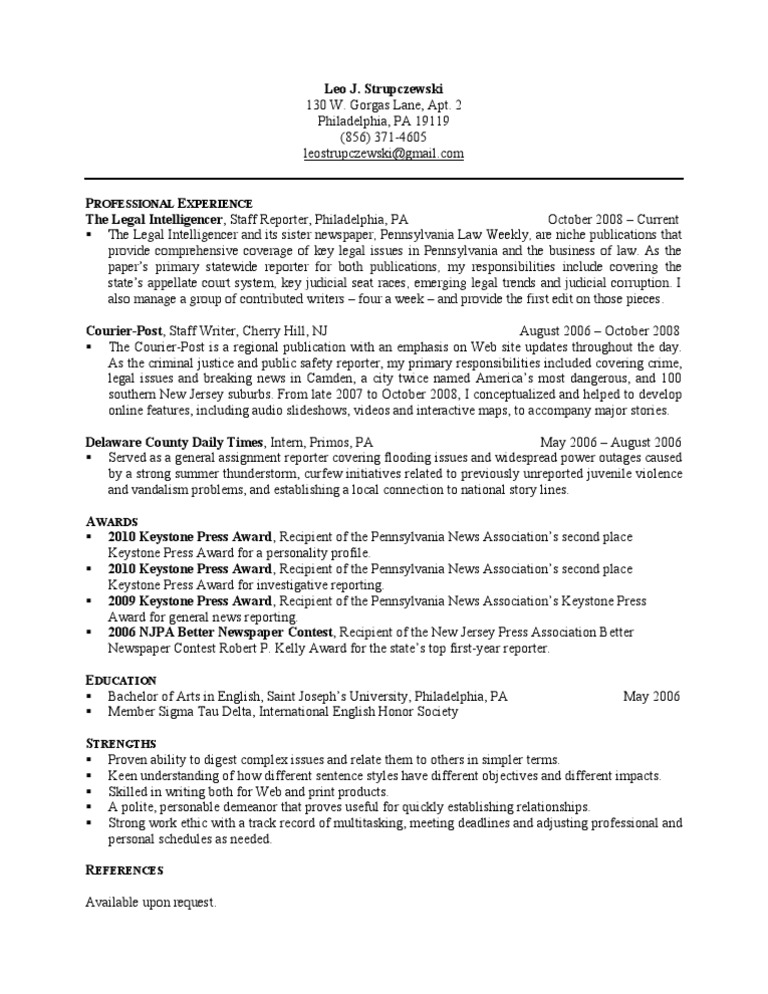 Resume 05-10 | PDF | Pennsylvania | Philadelphia
