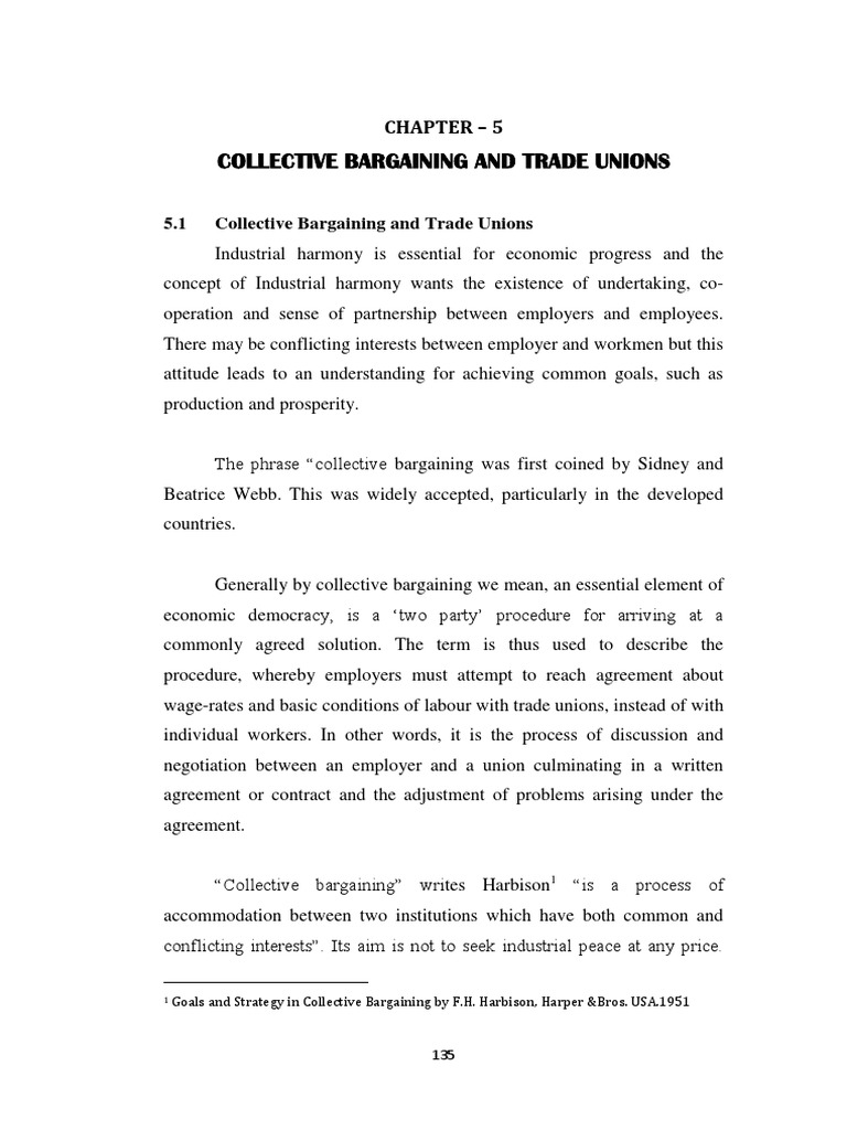 Notes On Collective Bargaining | PDF | Trade Union | Collective Bargaining