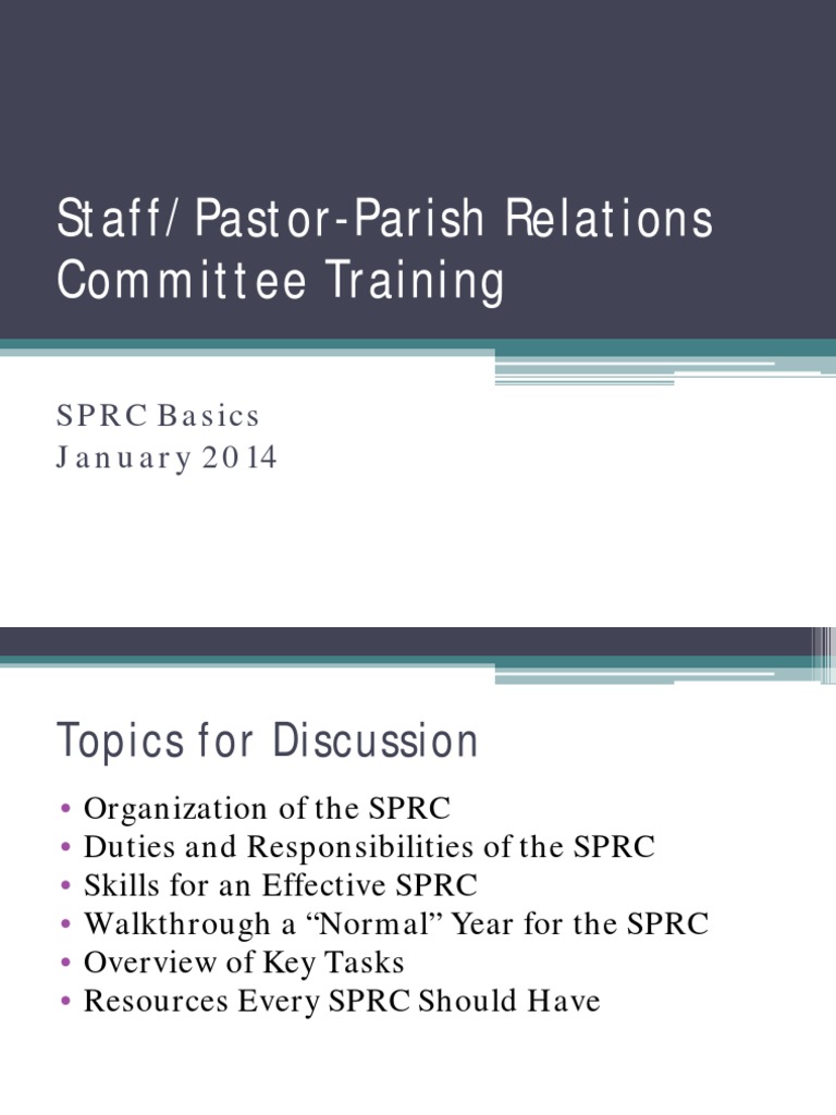 SPRC Basics | PDF | United Methodist Church | Laity