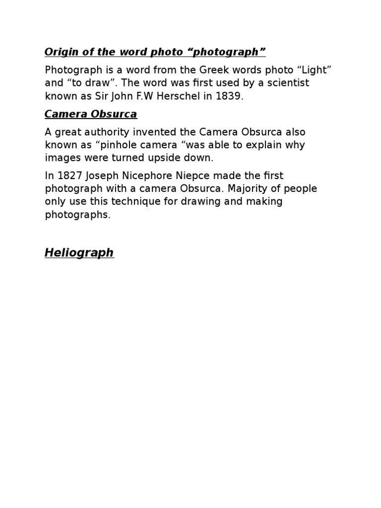 History of the Word Photograph | PDF