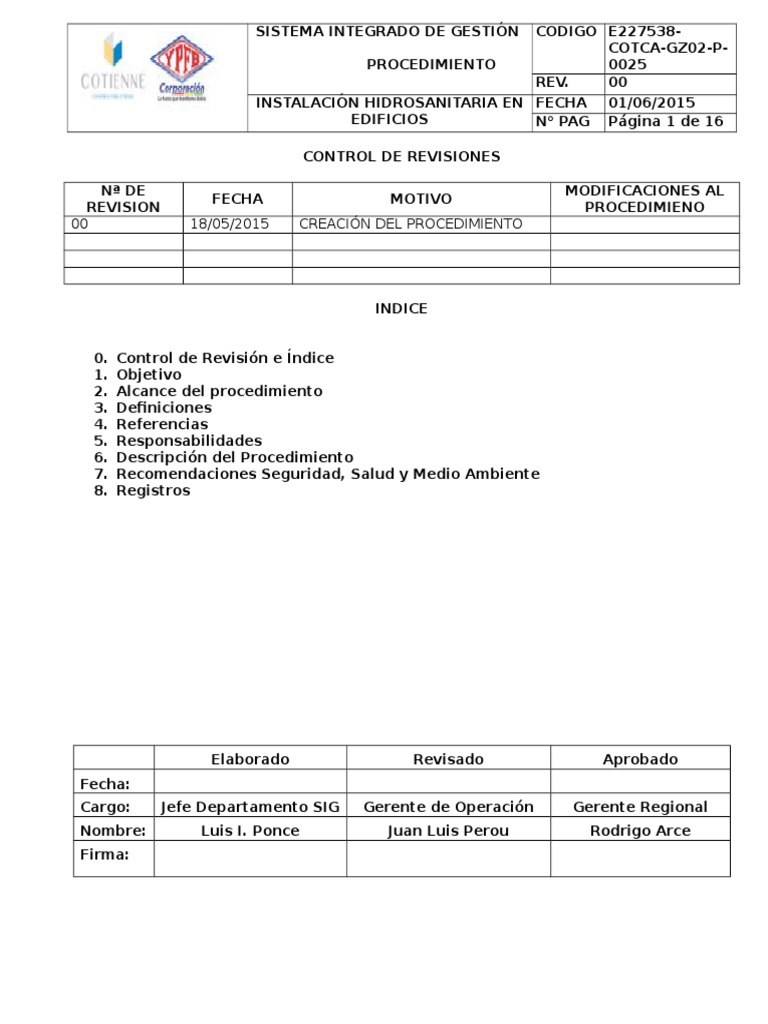 Procedimiento Tuberias Enterradas | PDF | Topografía | Residuos