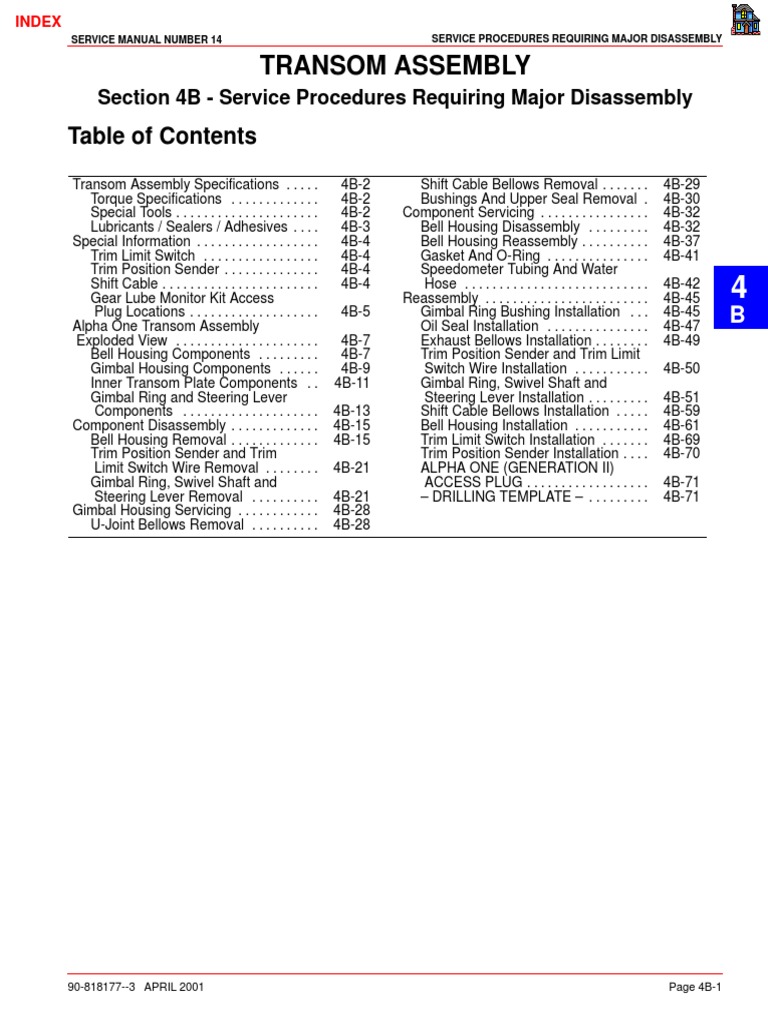 Alpha Transom Assembly & Service | PDF | Screw | Electrical Connector