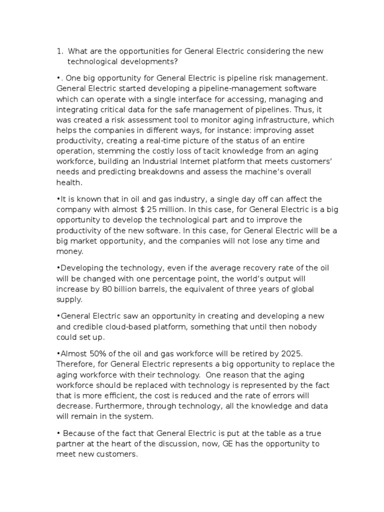 Case Study General Electric | Download Free PDF | General Electric ...