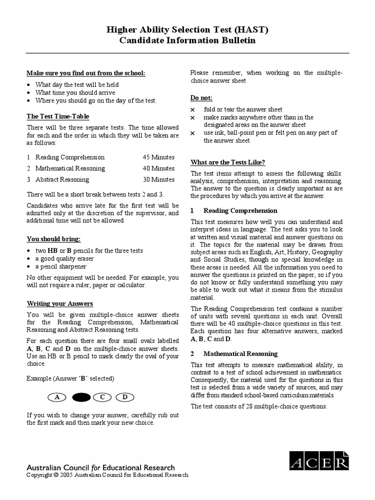 hast_info | Multiple Choice | Reason