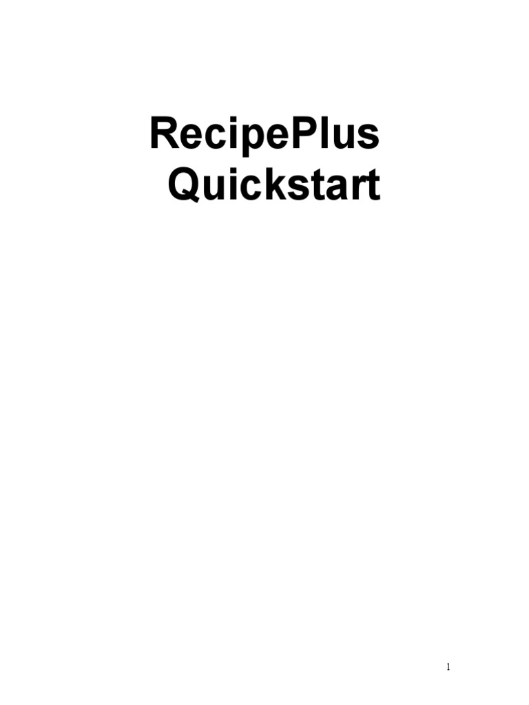 Quickstart For RecipePlus | PDF | Data Type | Tag (Metadata)