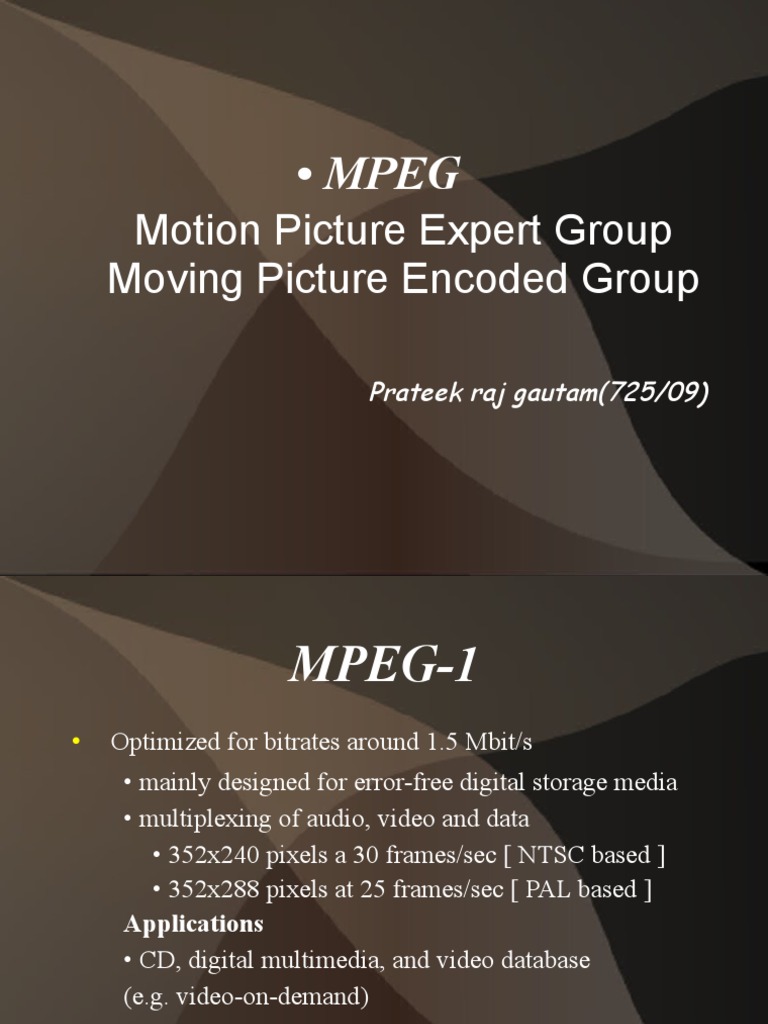Mpeg-2 Video Compression Technique Presentation | PDF | Data ...