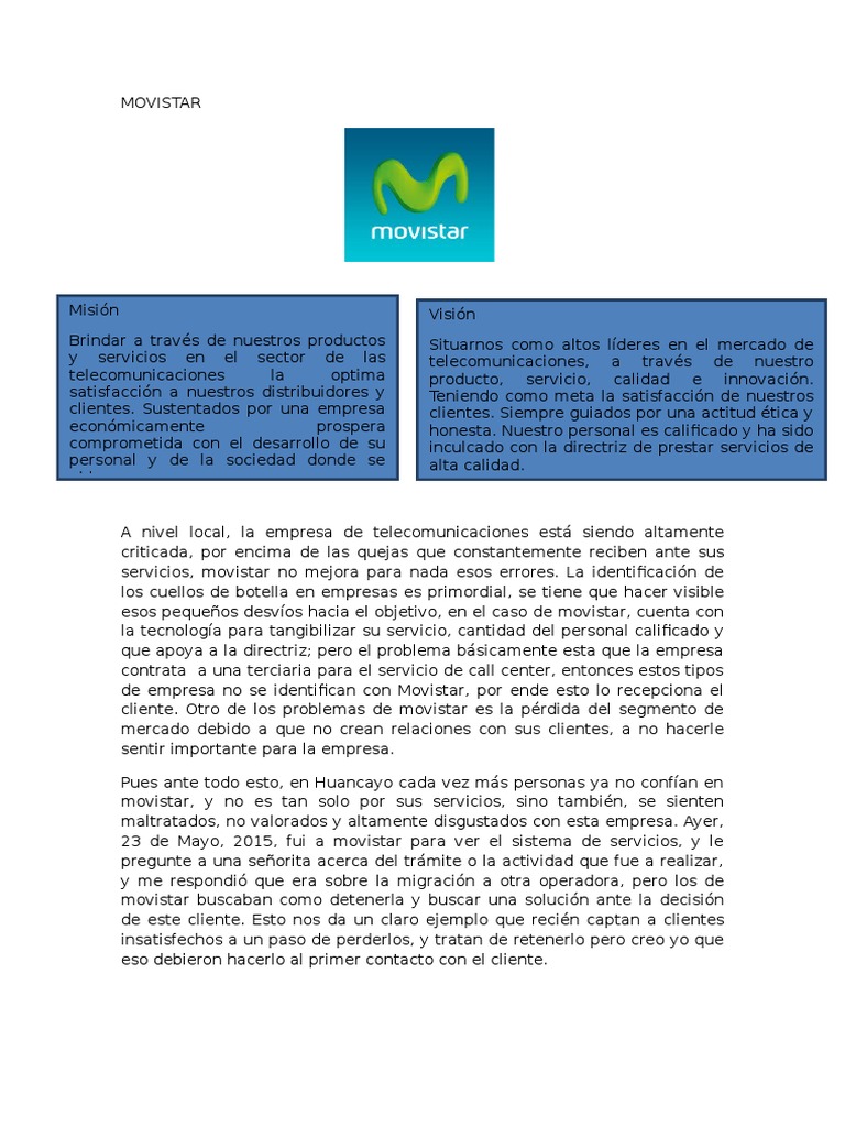 Críticas a Movistar y Éxito de Automóviles S.A. | PDF | Cliente ...