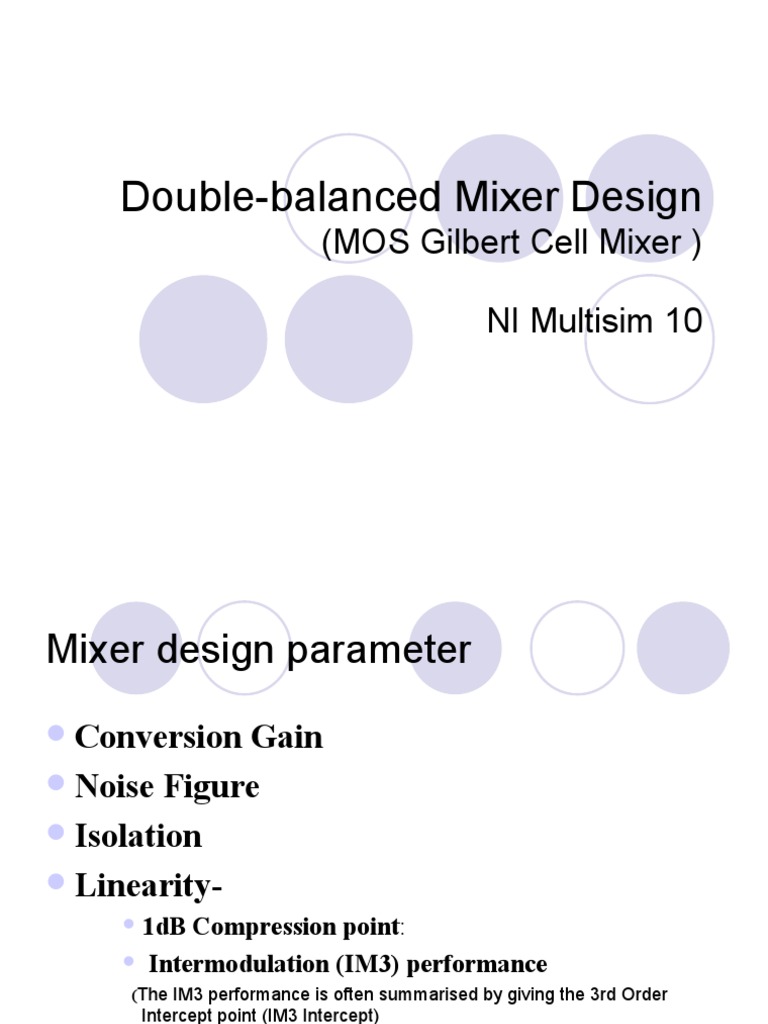 Mixer Design | PDF | Electrical Network | Electrical Circuits