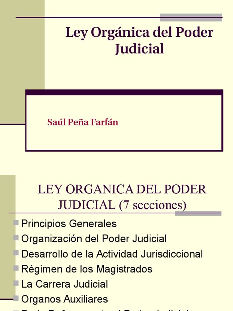 LOPJ Estructura | PDF | Organizaciones relacionadas con el gobierno ...