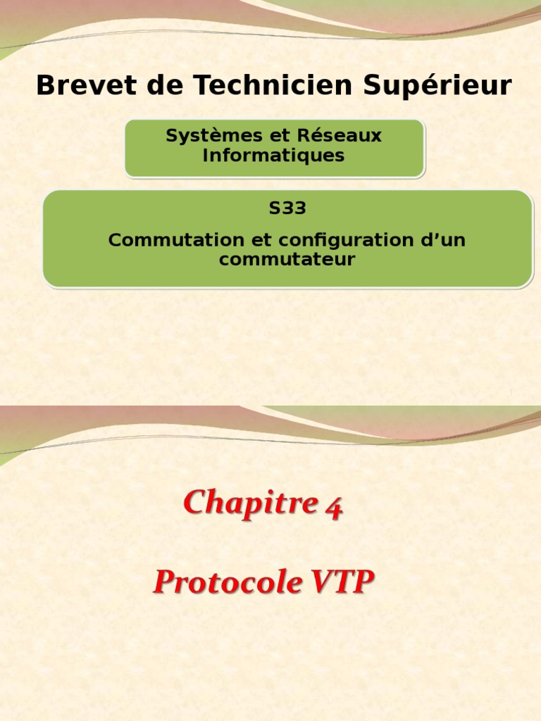 Chap 4 Protocole VTP | PDF | Serveur (Informatique) | Protocoles réseau