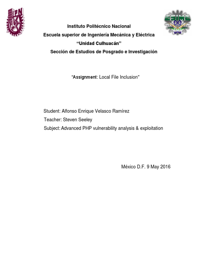 LFI Vulnerability | PDF | Apache Http Server | Php