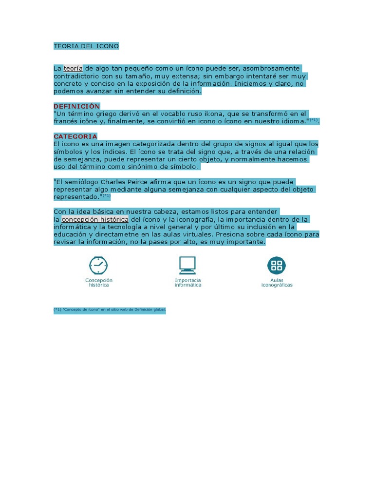 Teoria Del Icono | PDF | Teoría | Epistemología