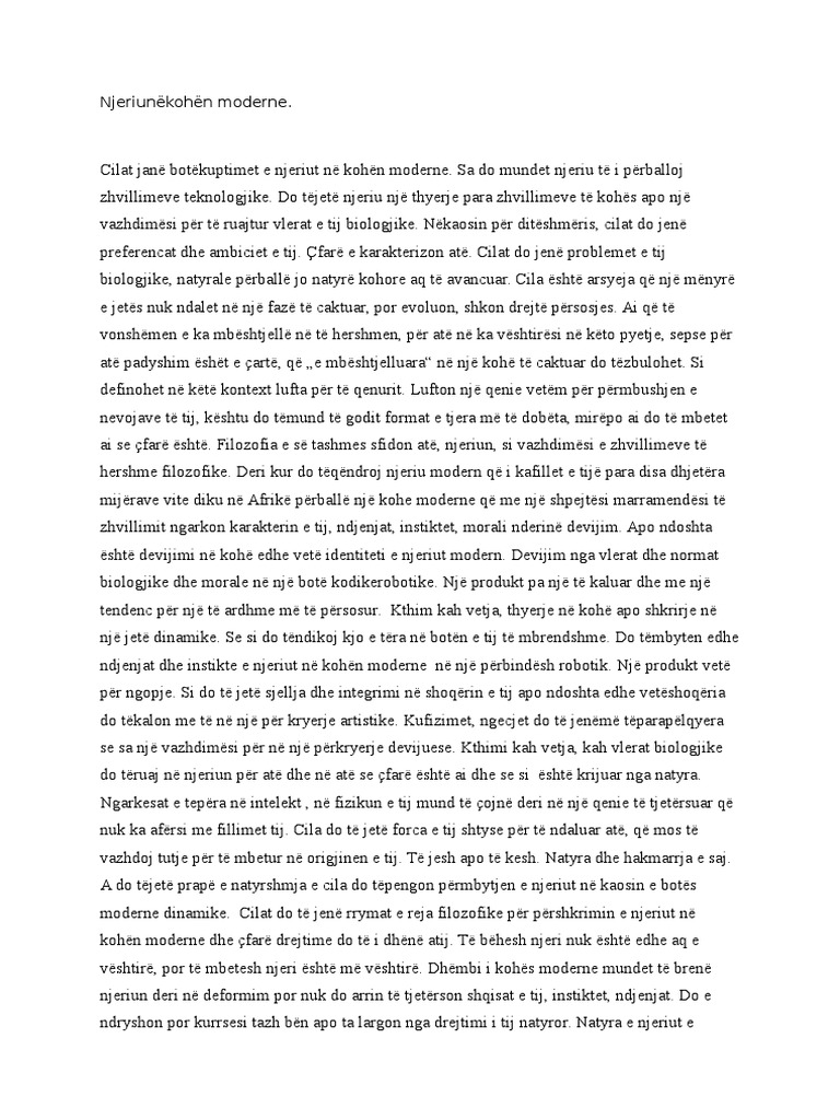 Njeriu Në Kohën Moderne | PDF