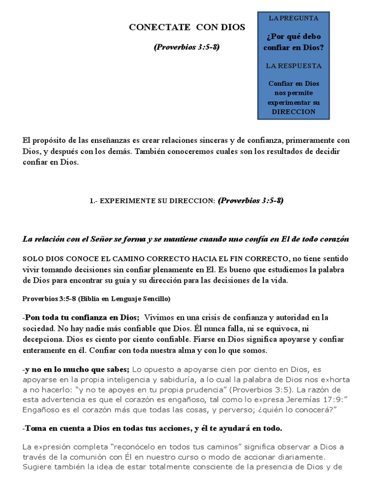 Conectate Con Dios | PDF | Libro de proverbios | Sabiduría