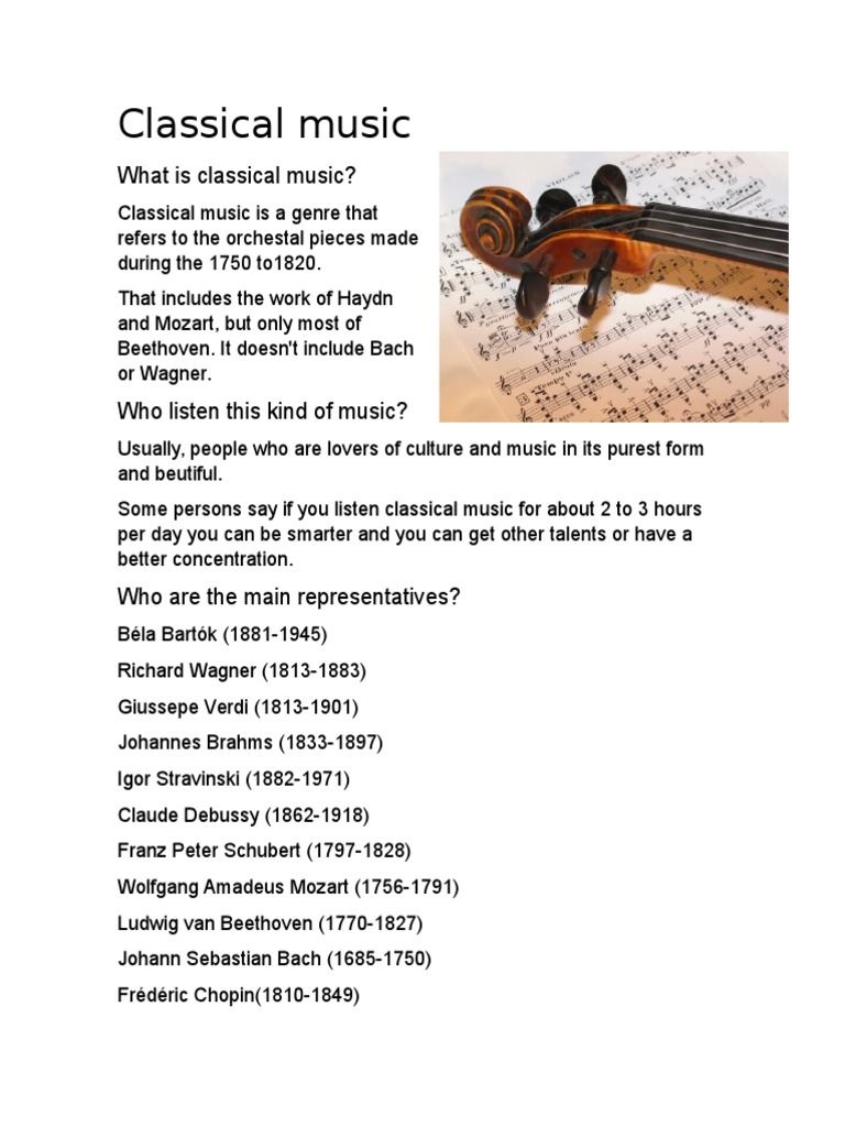Introduction to Classical Music | PDF | History | Classics
