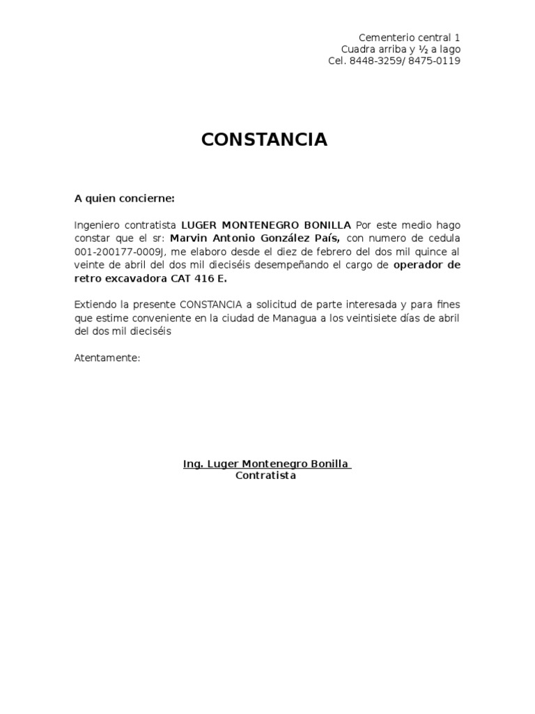 CONSTANCIA | PDF