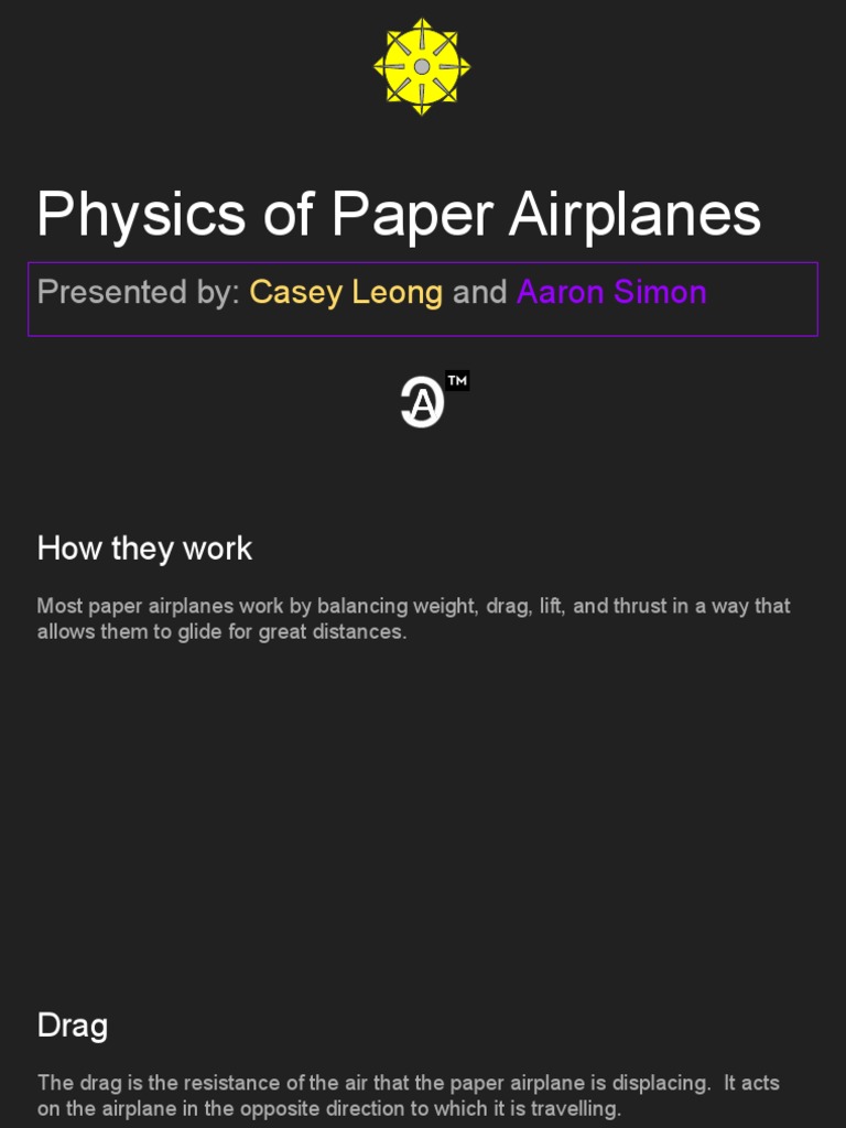 Paper Airplane Physics | PDF | Airplane | Lift (Force)