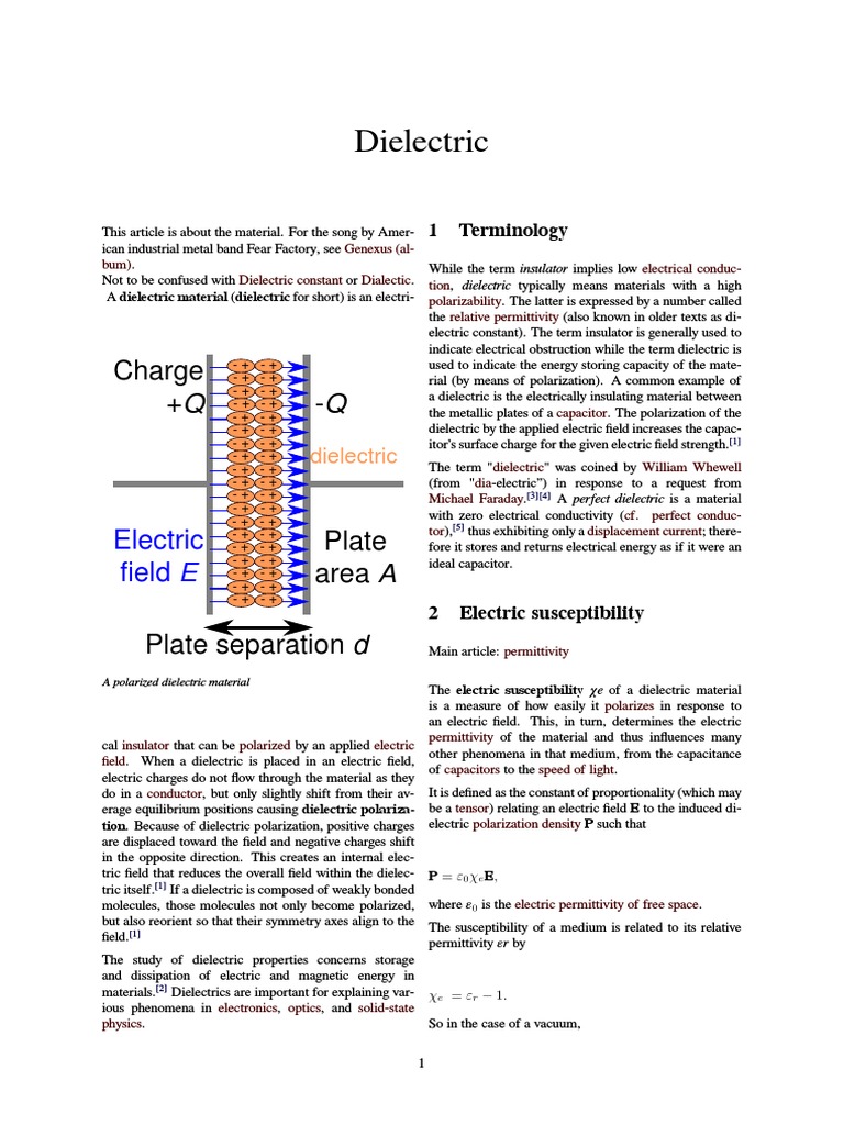 Dielectric | PDF | Dielectric | Natural Philosophy