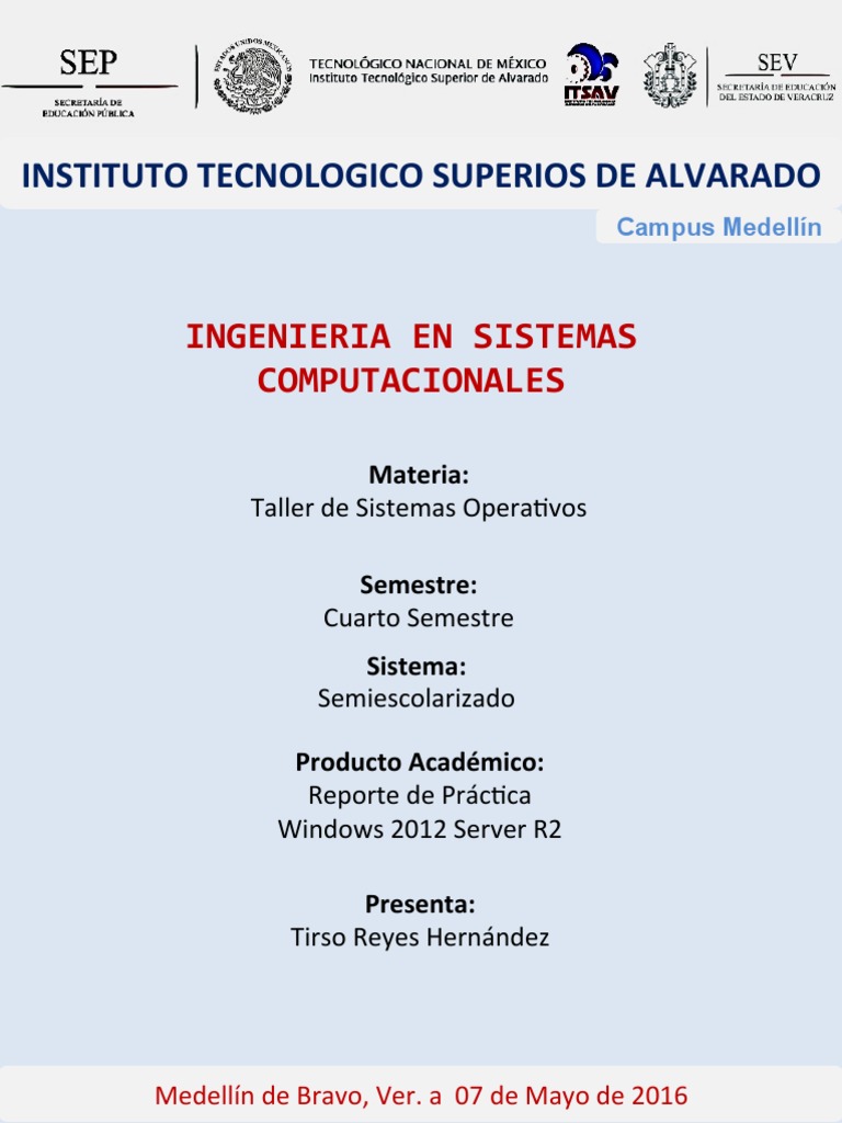 Reporte Practica Windows Server 2012 | PDF | Directorio Activo | Software de Microsoft