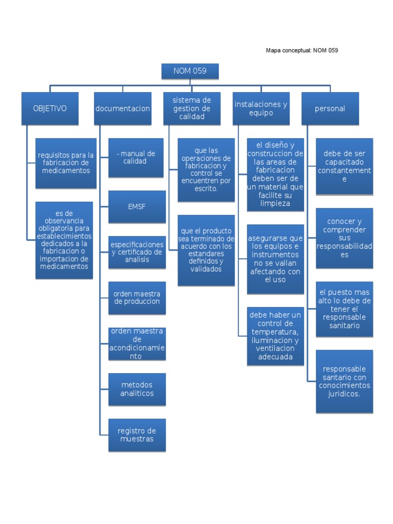 NOM 059 Mapa Conceptual - RESUMEN