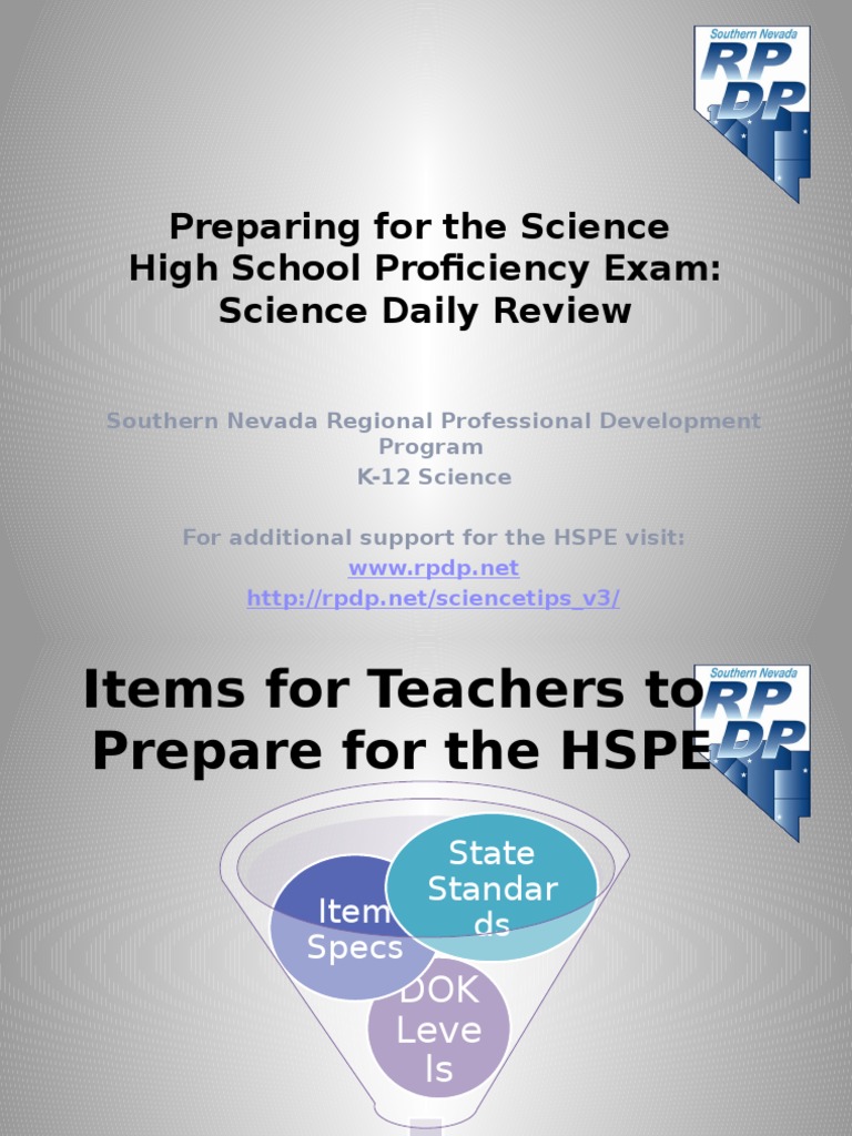 Preparing For The Science High School Proficiency Exam: Science Daily ...