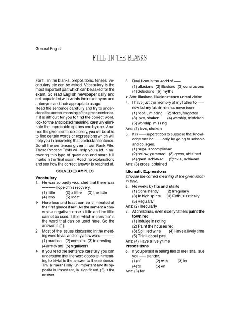 1008211282386538fill in The Blanks | PDF