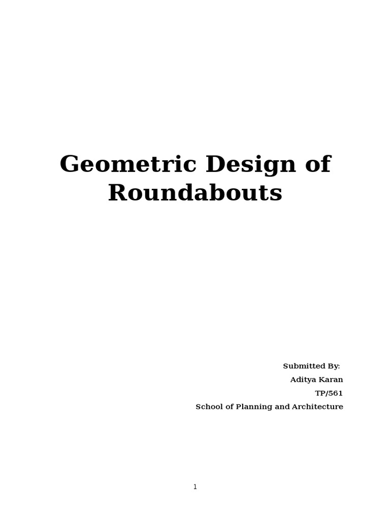 Roundabout Design | Download Free PDF | Pedestrian Crossing | Traffic
