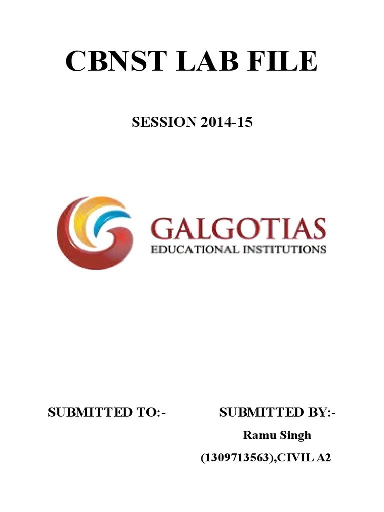 CBNST Lab File | PDF