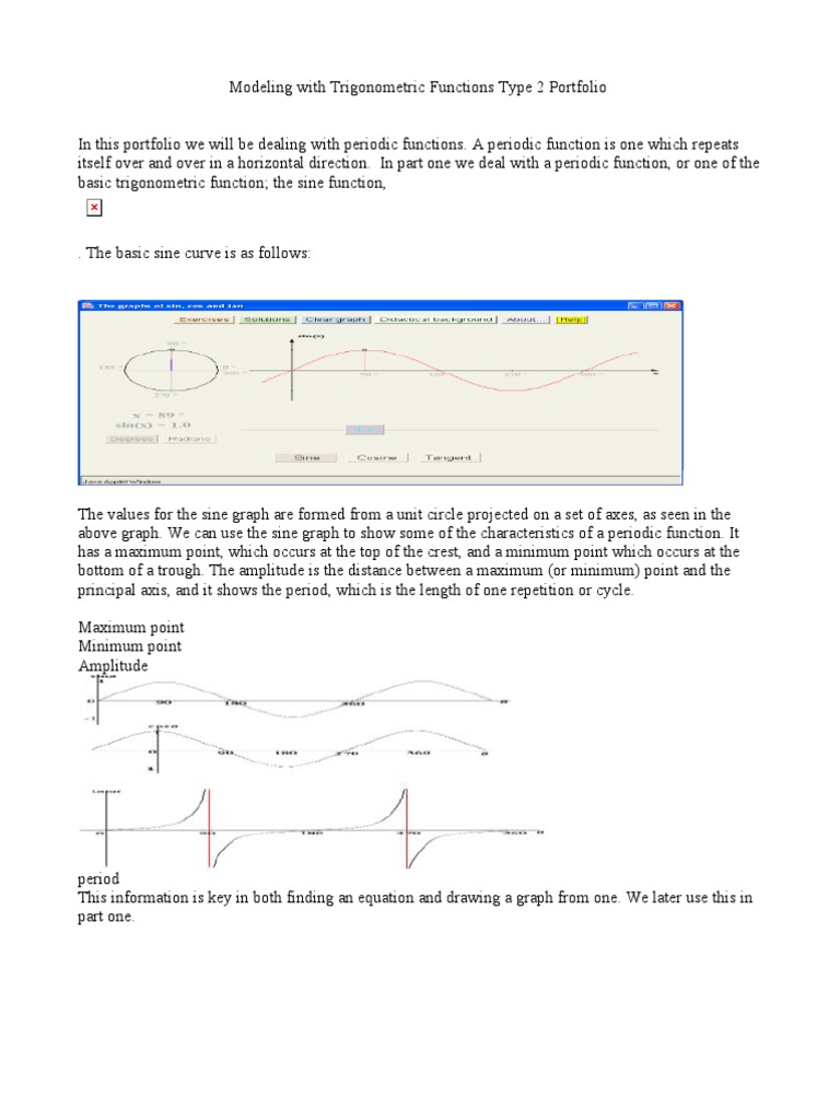 Modeling With Trigonometric Functions | Trigonometric Functions ...