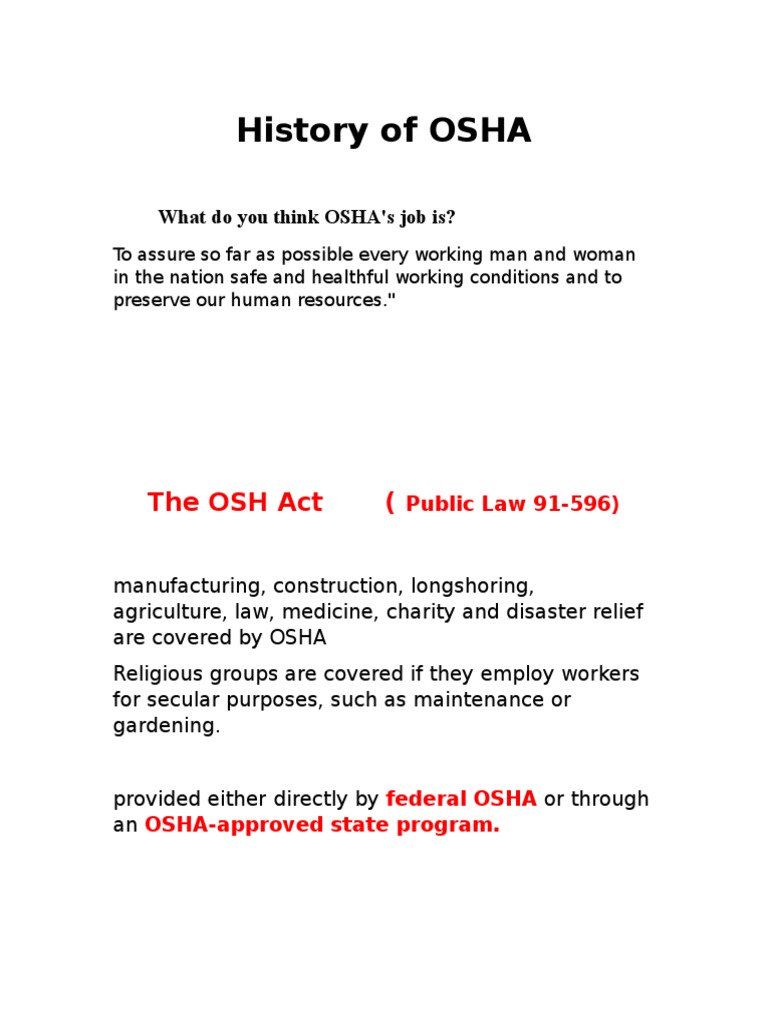 Lesson 1 Why Is OSHA Important To You | Download Free PDF ...