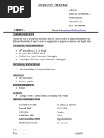 Resume Format for 12th Pass Fresher | PDF