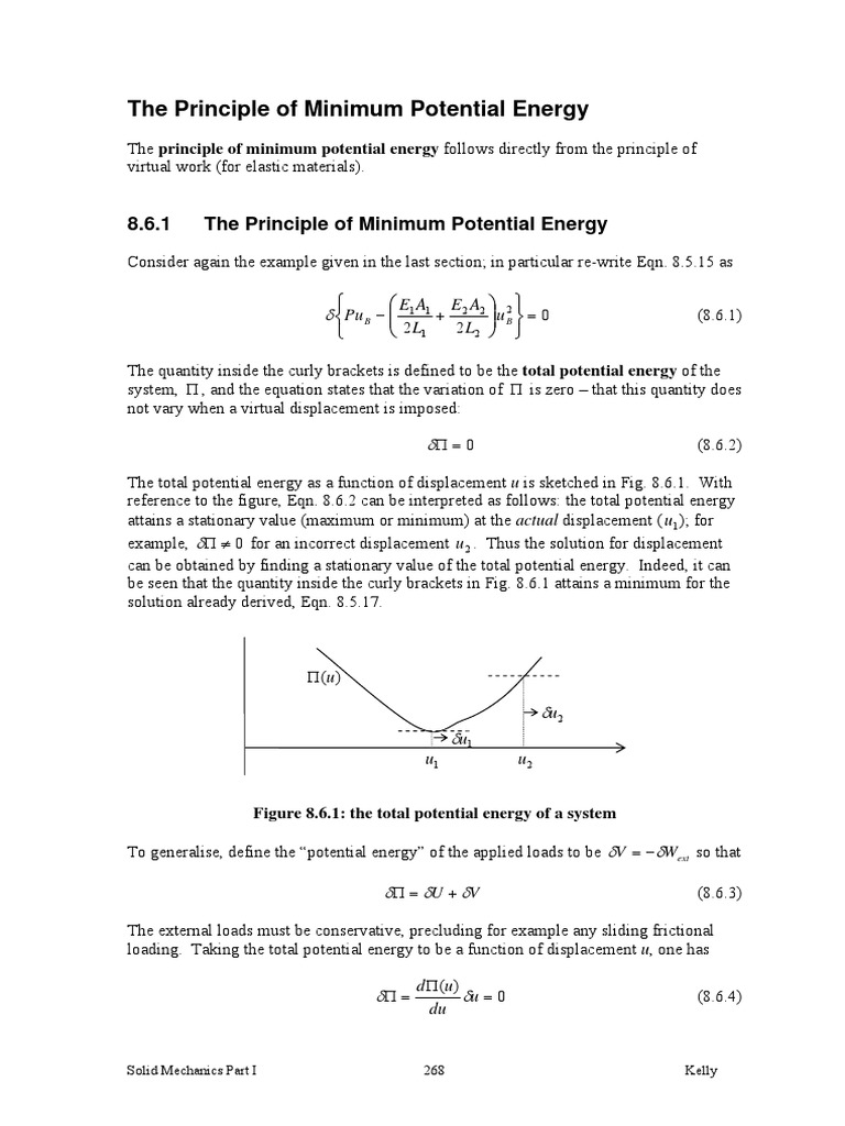 Minimum Potential Energy | PDF | Finite Element Method | Applied ...