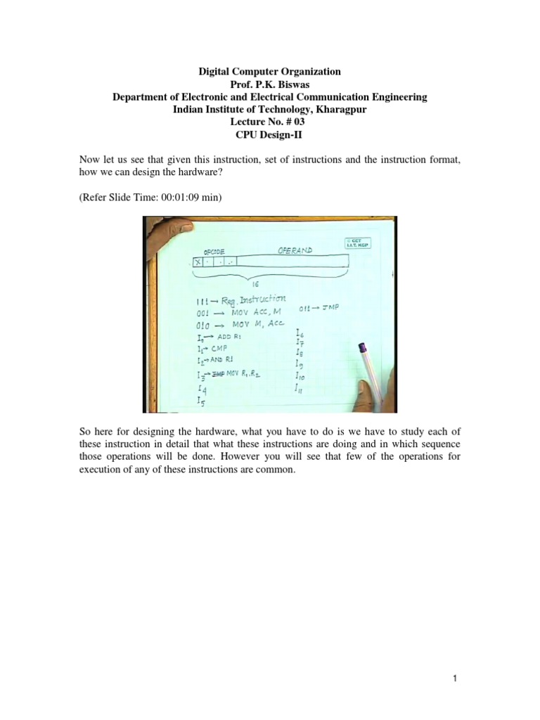 Digital Computer Organization | Download Free PDF | Instruction Set ...