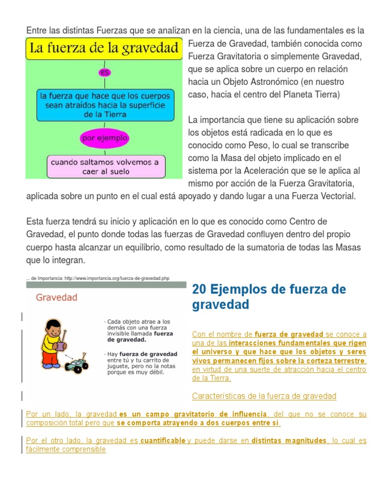 La Fuerza | PDF | Gravedad | Fuerza