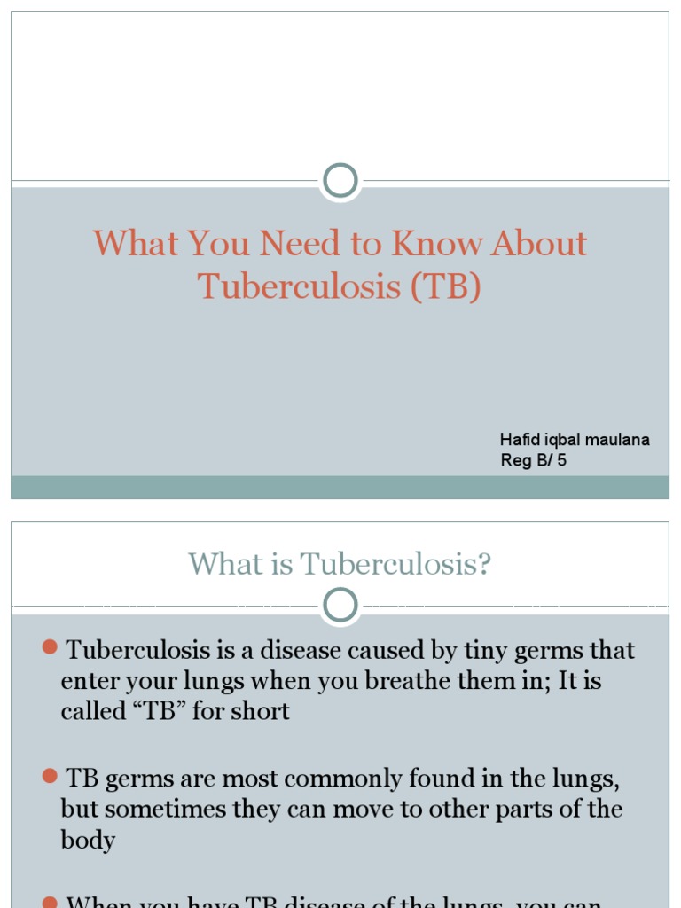 TB Presentation | PDF | Tuberculosis | Infection
