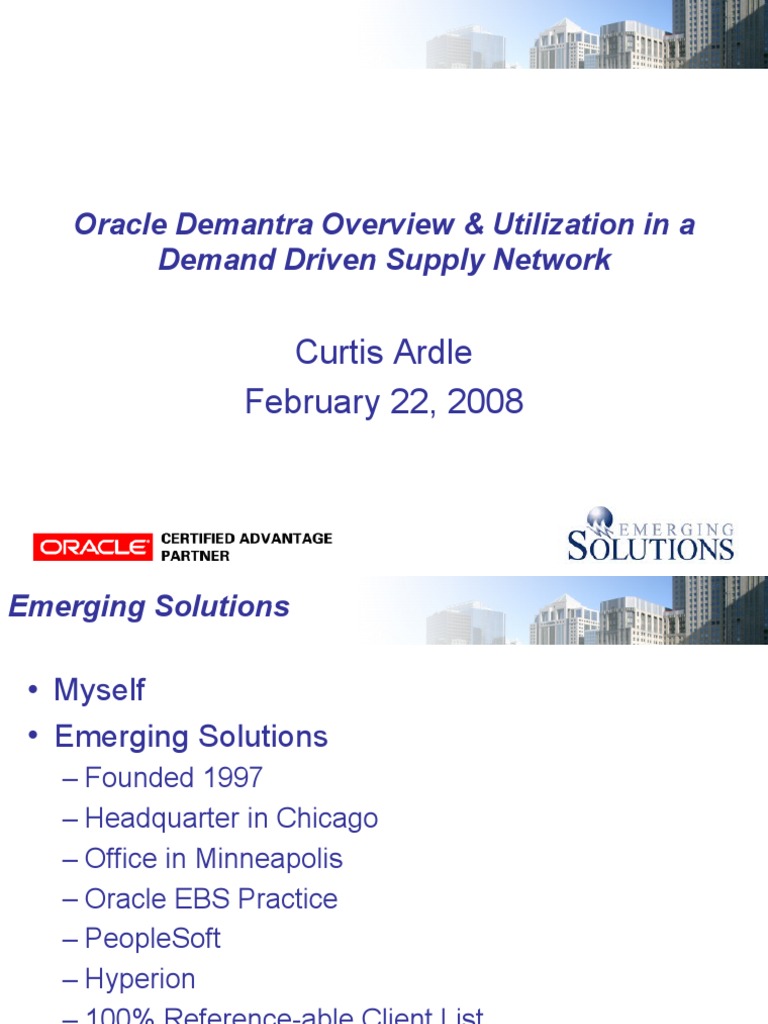 Oracle Demantra Overview | PDF | Forecasting | Supply Chain