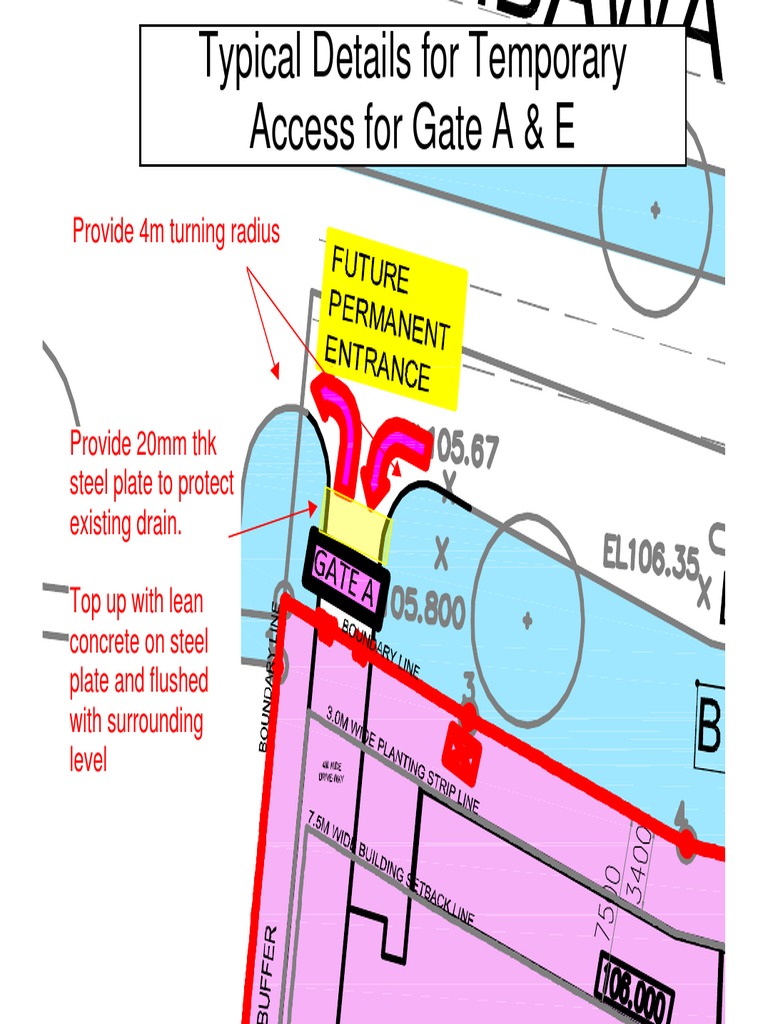 Temporary Access Design for Gates A & E | PDF